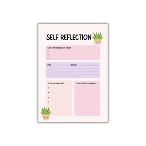 Self Reflection Digital Pdf Download Mental Health Worksheet - Etsy