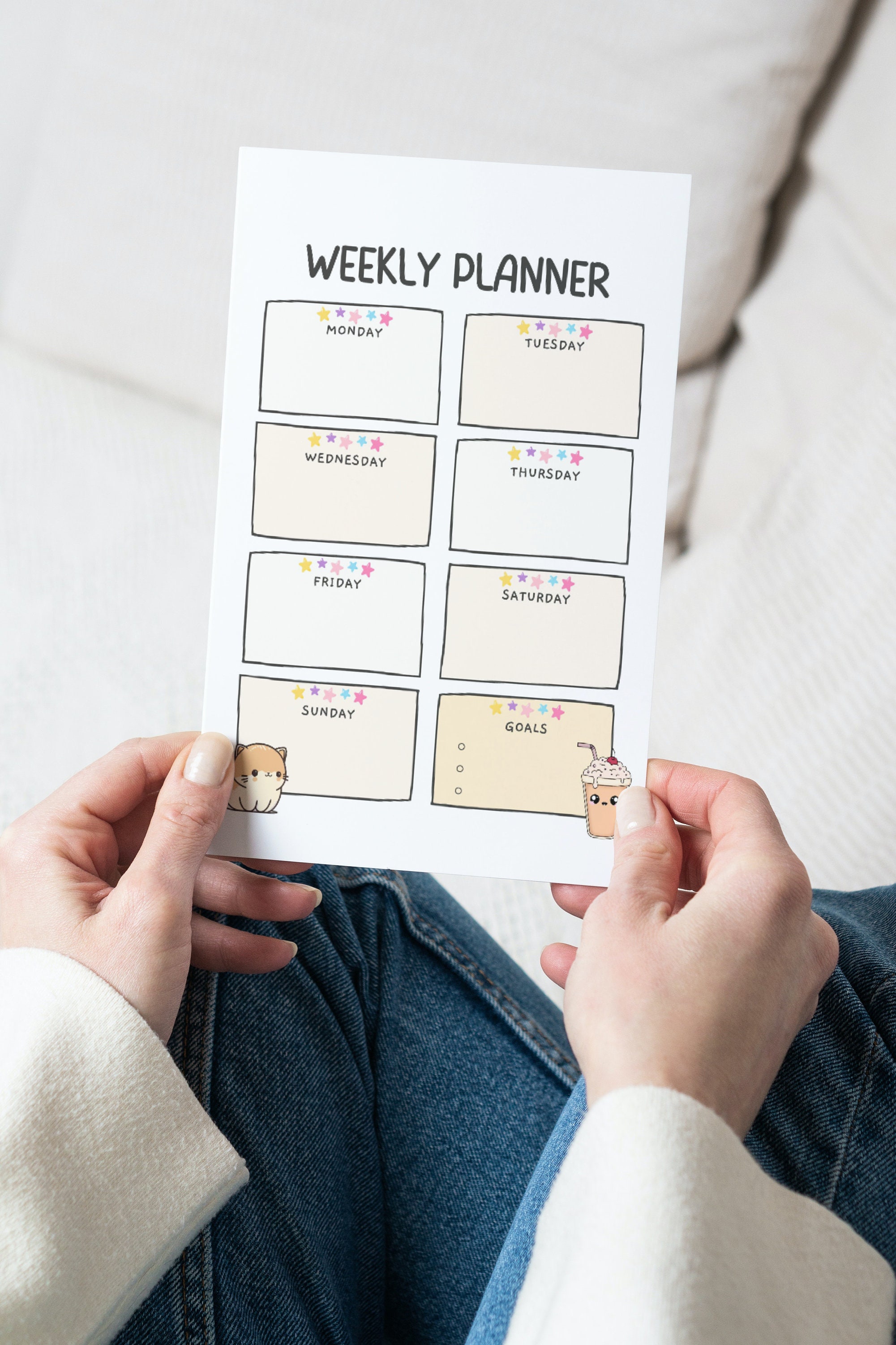 Weekly Planner Digital Pdf Download, Mental Health Worksheet, Printable ...