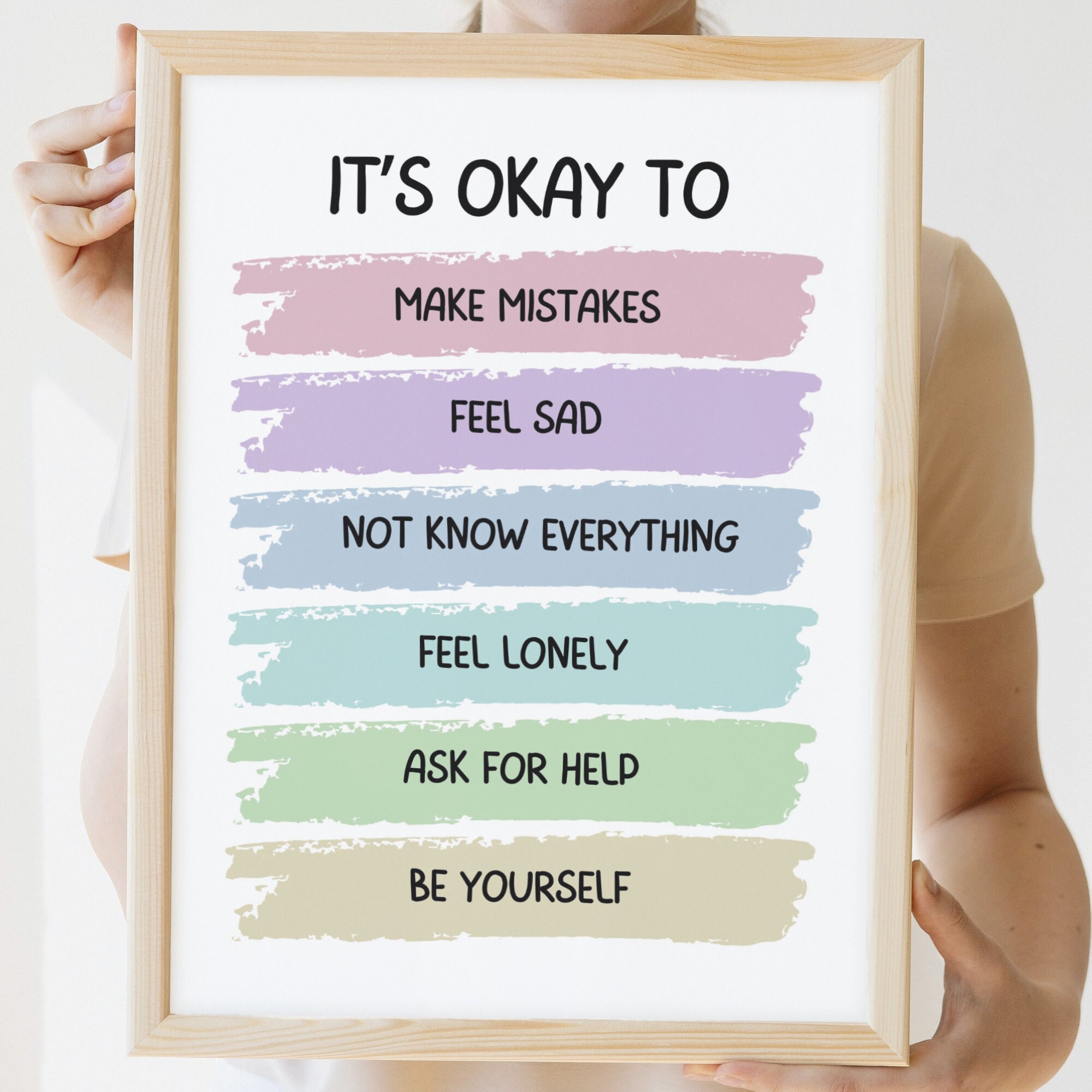 It's Okay to Downloadable Digital Poster, Therapy Poster, Grounding ...