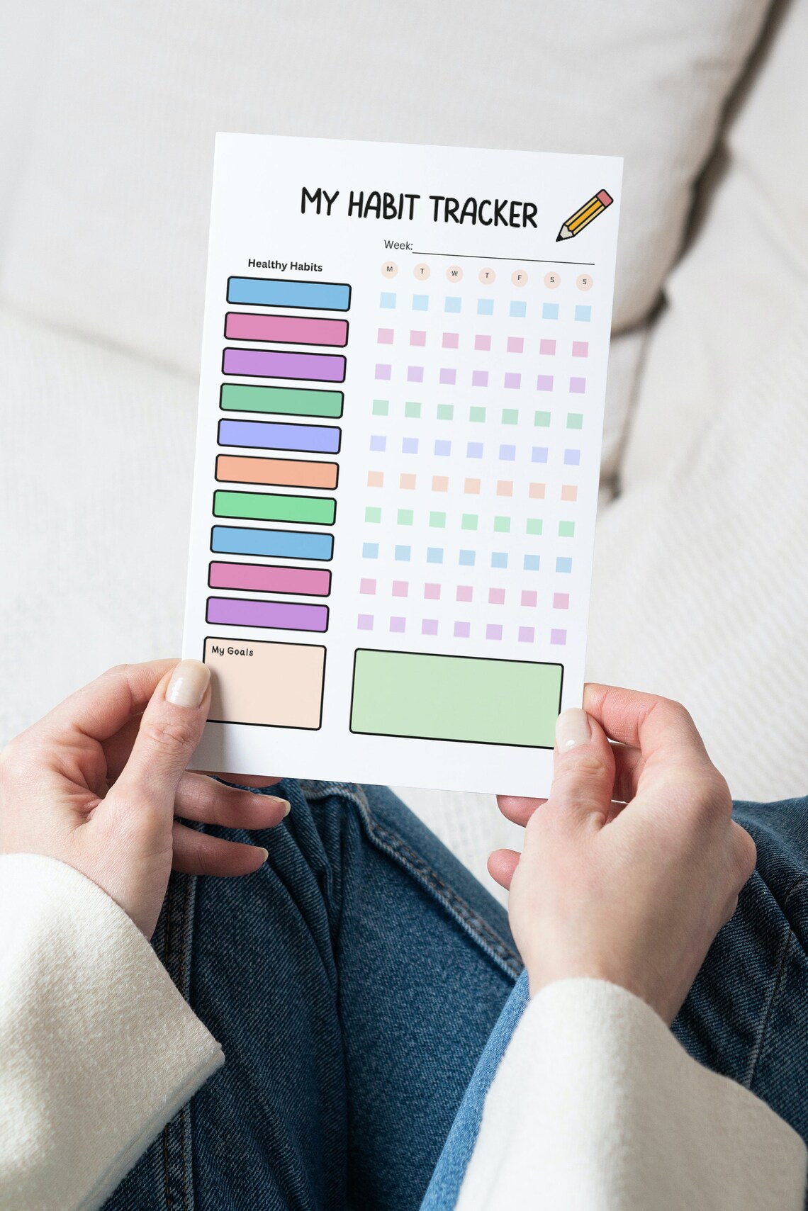 My Habit Tracker Digital Pdf Download, Mental Health Worksheet ...