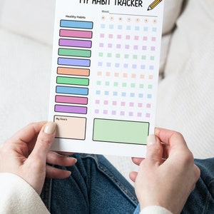 My Habit Tracker Digital Pdf Download, Mental Health Worksheet ...