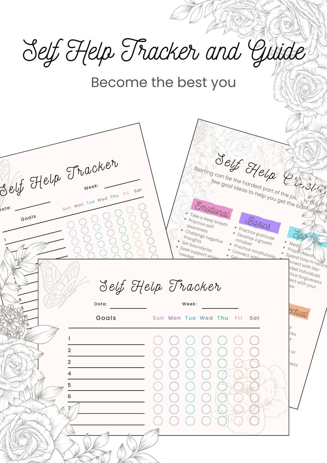 Self Help, Self Improvement, Habit Tracker - Etsy