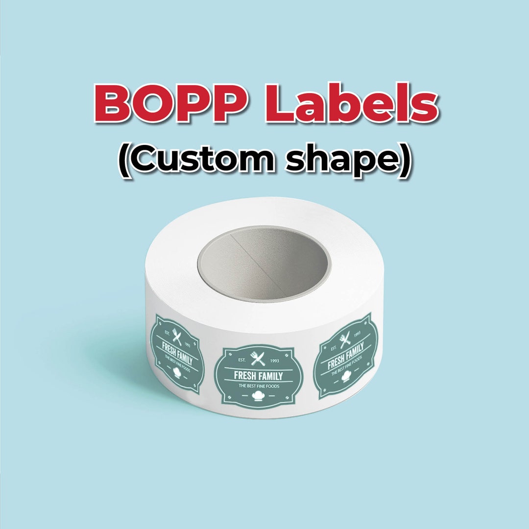 Bopp Roll Labels (custom Shape) Qty 1000-20000, up to 12" Wide - Etsy