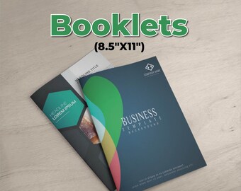 10 8 Page Booklet in Full Color 5 1/2 X 8 1/2 Opens to 8 1/2 X 11 ...