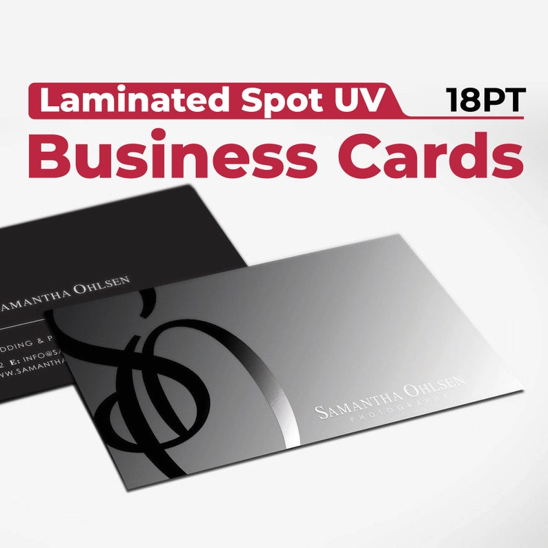 18PT Matte Lamination Spot UV Business Card Printing , Full Colour, 2 ...