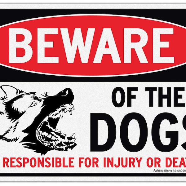 Beware of Dog Sign - Etsy