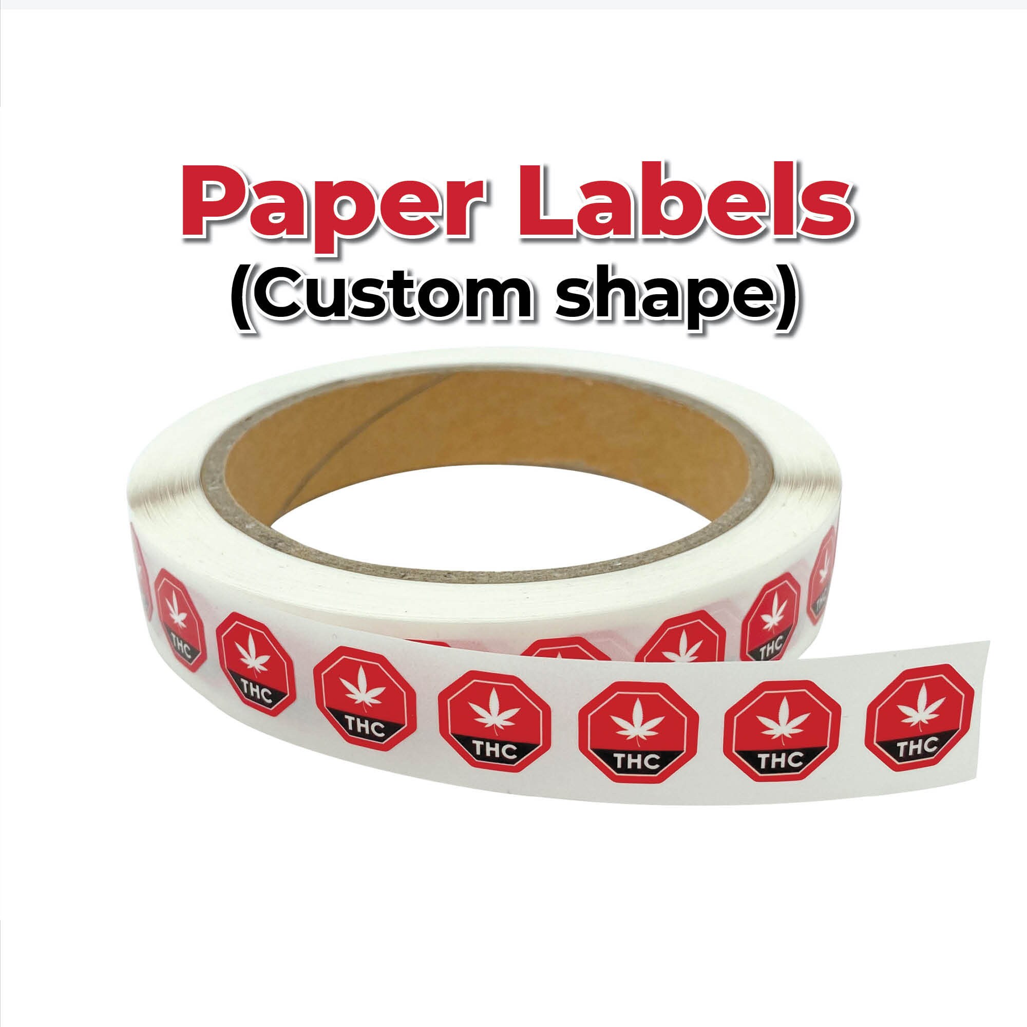 Paper Roll Labels, Round Logo Sticker on a Roll, Self Adhesive Labels, Stickers Labels, Your Own ...