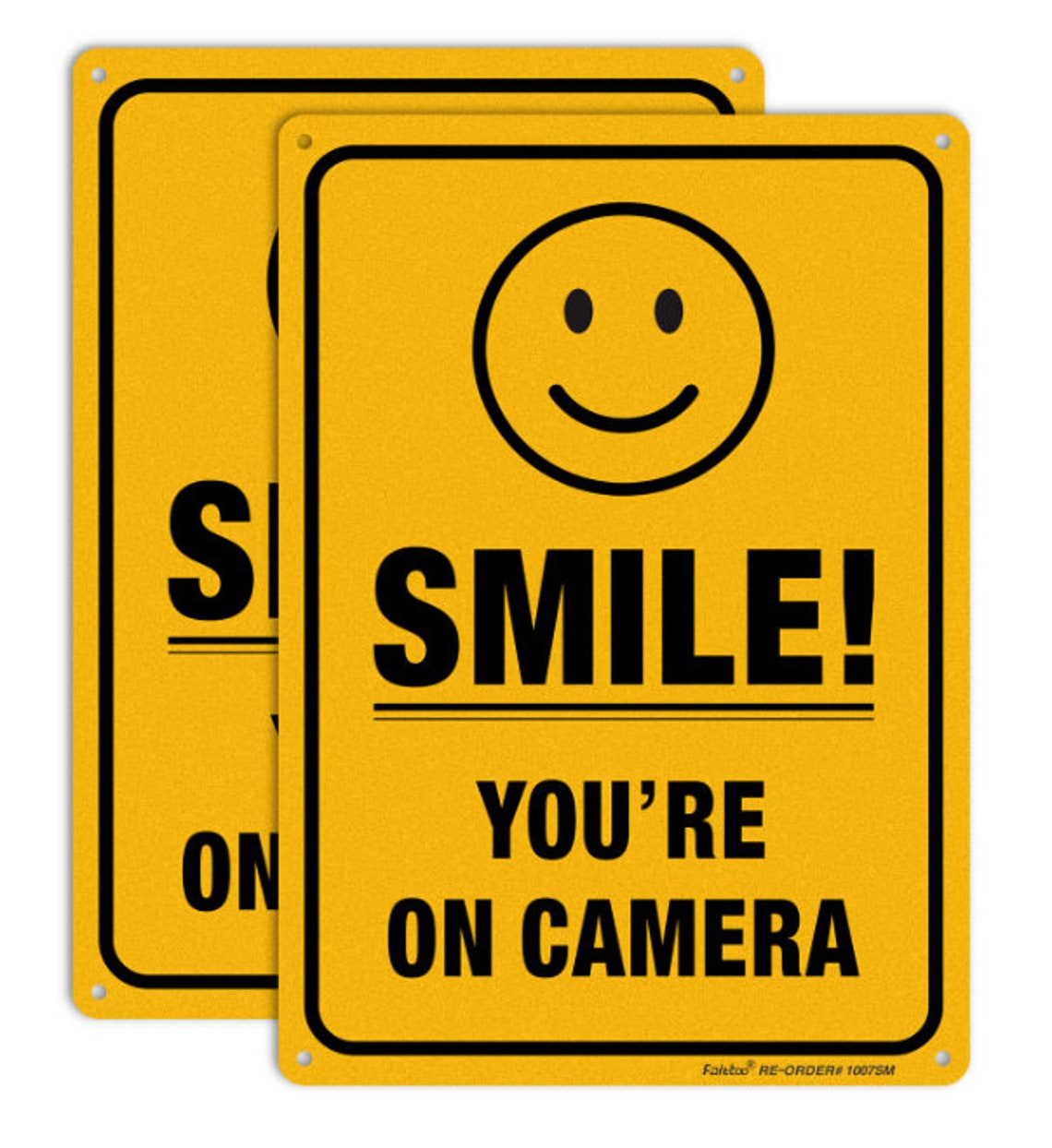 Pack Smile You're on Camera Video Surveillance Sign, Rust Free Heavy ...