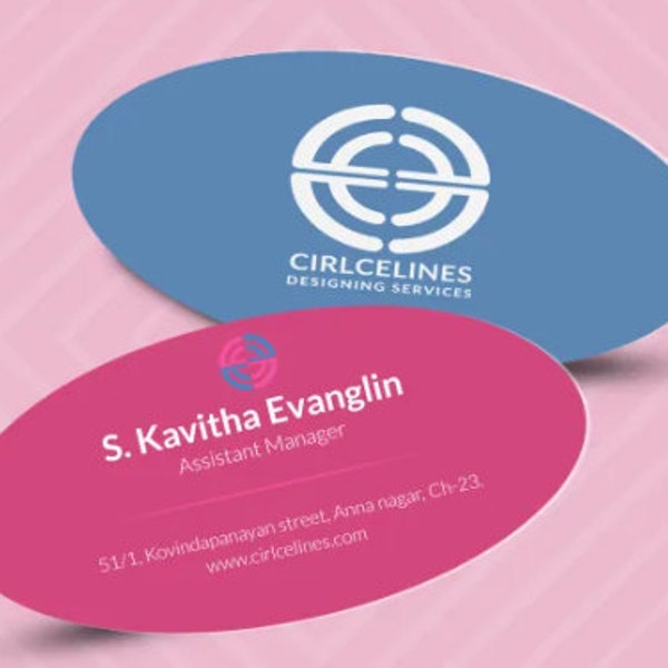 Oval Business Cards - Etsy