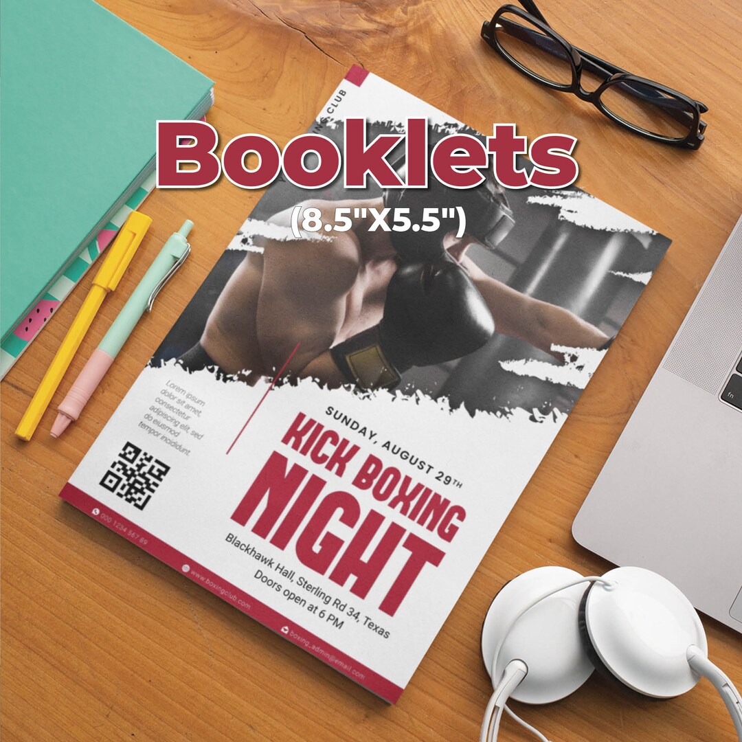 8.5x5.5 Inch Booklet Printing - Full Color, Professional Folded ...