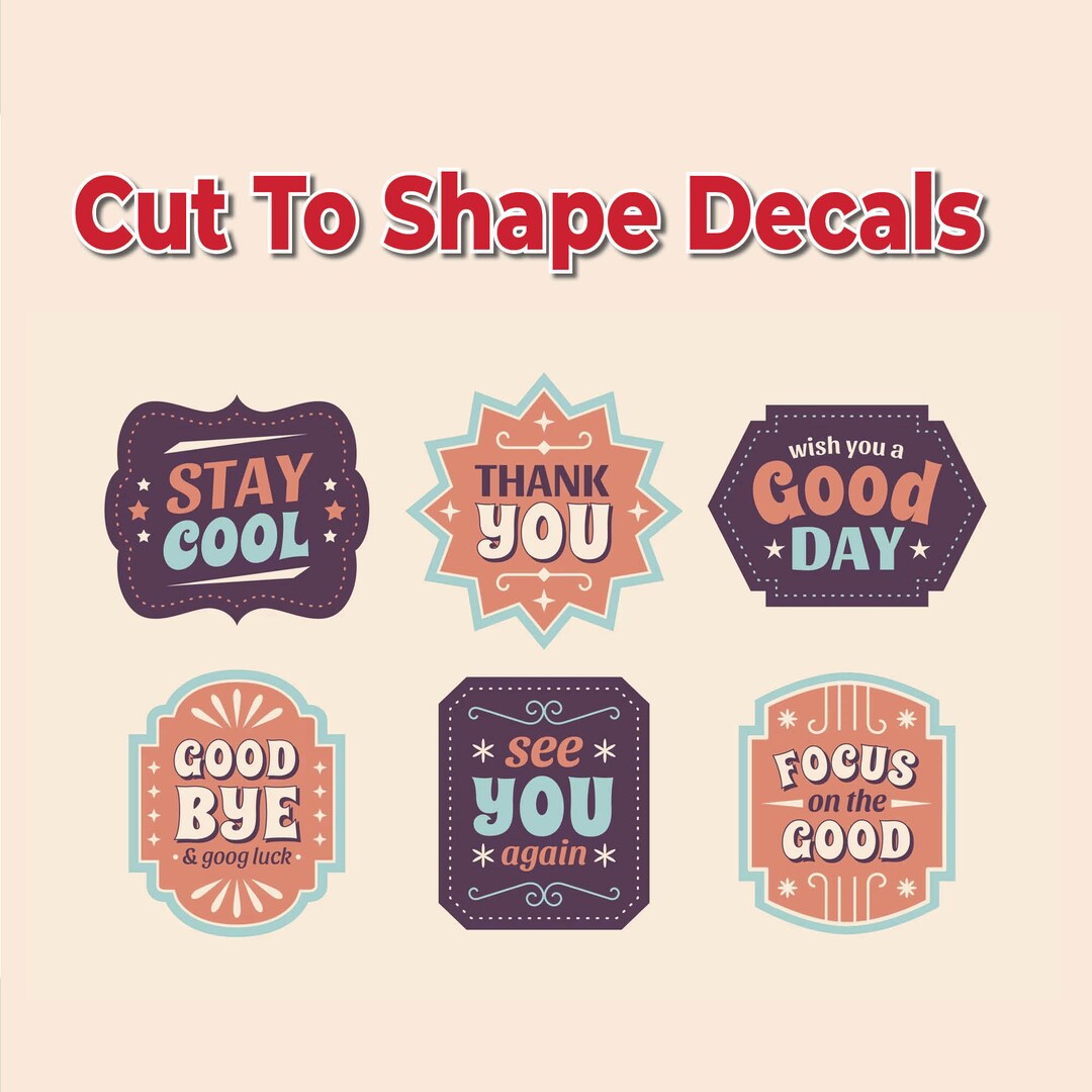Custom Logo Stickers/cut to Shape Decal /die Cut Sticker, - Etsy