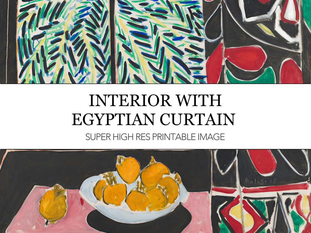 Interior With Egyptian Curtain Matisse Digital Print // Henri Matisse ...