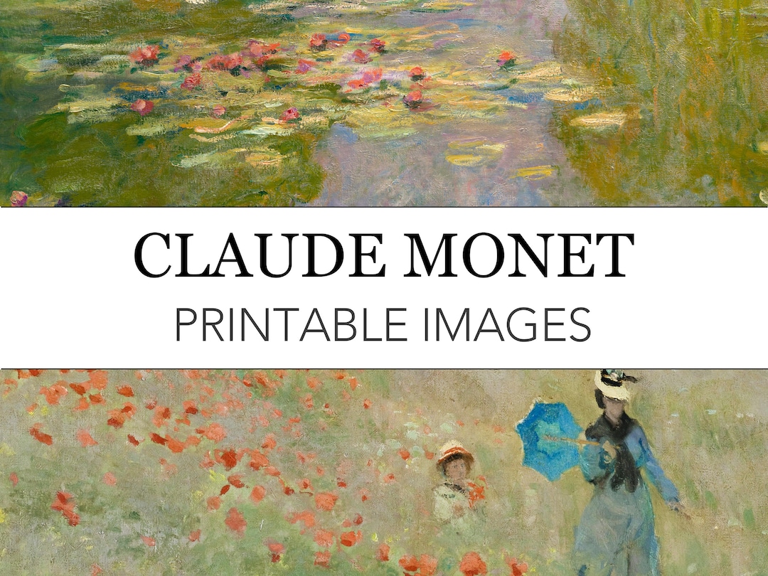 Monet Printable Digital Image Bundle // 20 High Res Claude Monet Images ...