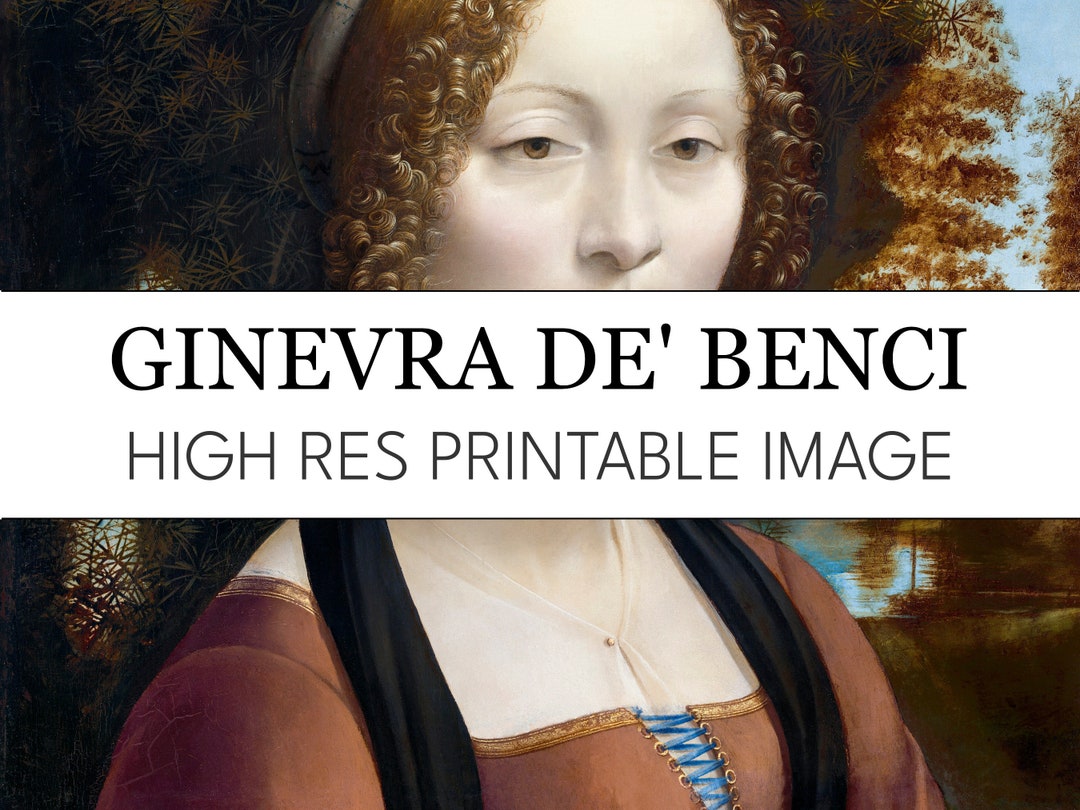 Ginevra De Benci Printable Digital Print // Leonardo Da Vinci High Res ...