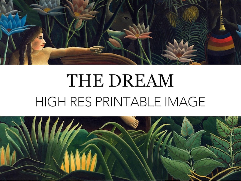 Henri Rousseau's the Dream Print: Jungle Scene Digital Download - Etsy ...