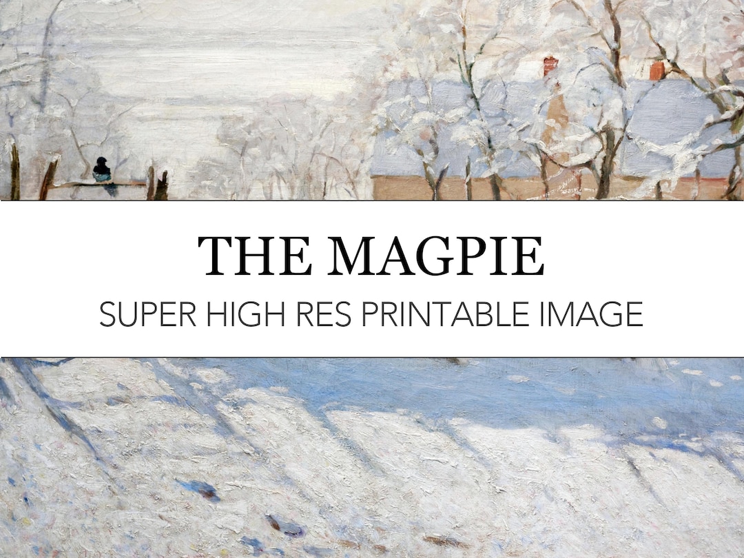 Magpie Monet Digital Print // Claude Monet Winter Image Download ...