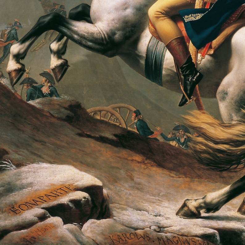 Napoleon Crossing the Alps Printable Digital Print // Jacques-louis ...