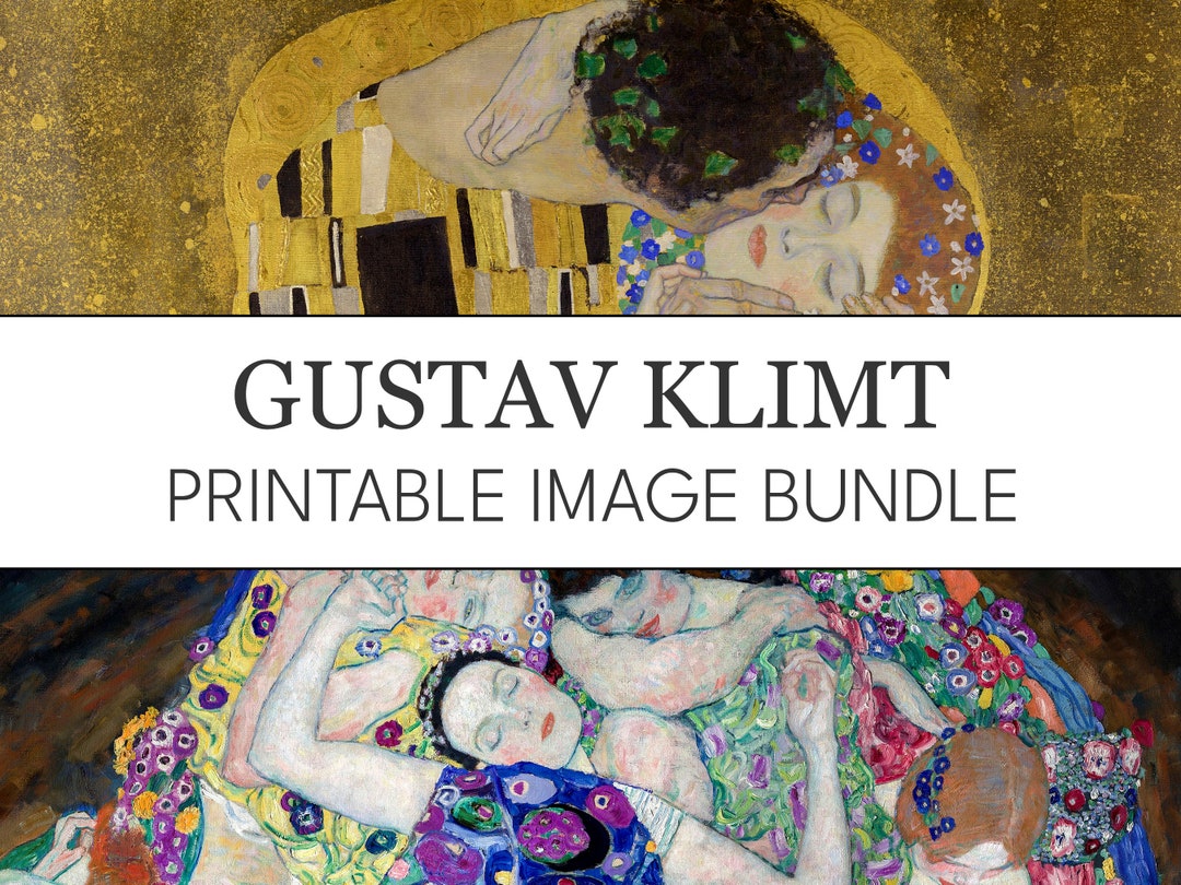 Gustav Klimt 18 Printable Images Bundle // High Res Art Nouveau Jpgs ...