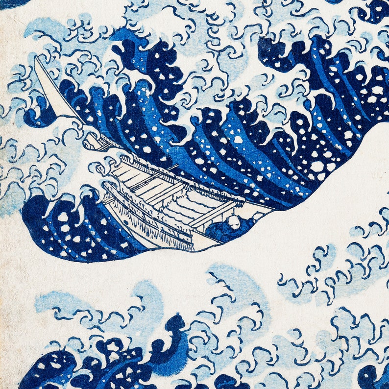 Great Wave off Kanagawa Hokusai Super High Res Digital Image Download ...