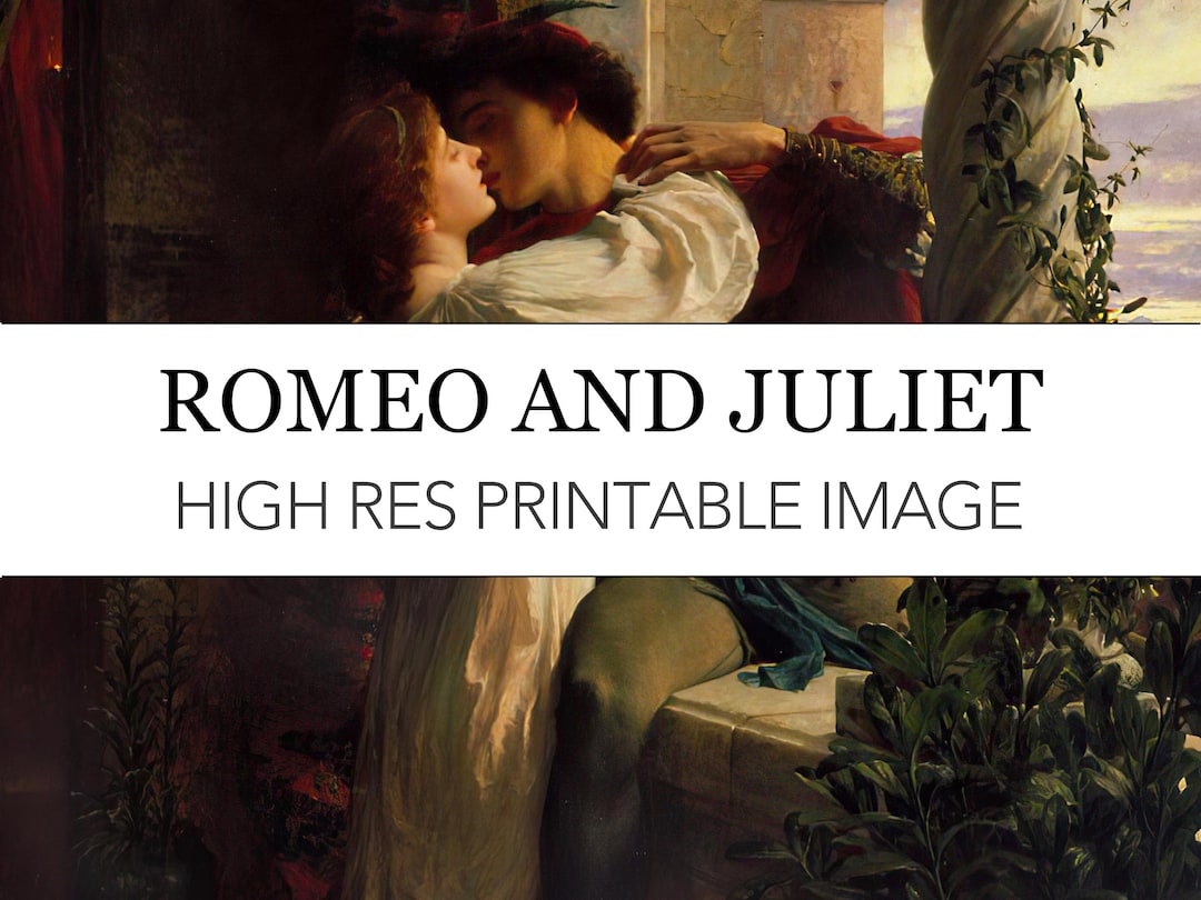 Romeo and Juliet Printable Digital Print // Frank Dicksee Pre ...