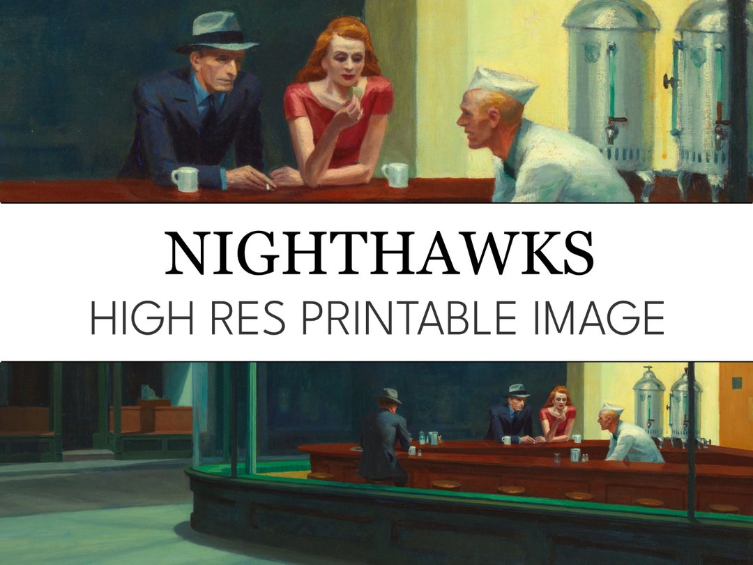 Nighthawks Printable Digital Print // Edward Hopper High Res Image ...