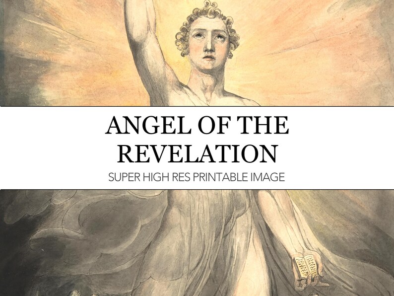 William Blake Angel of the Revelation Print – Gothic Romanticism ...