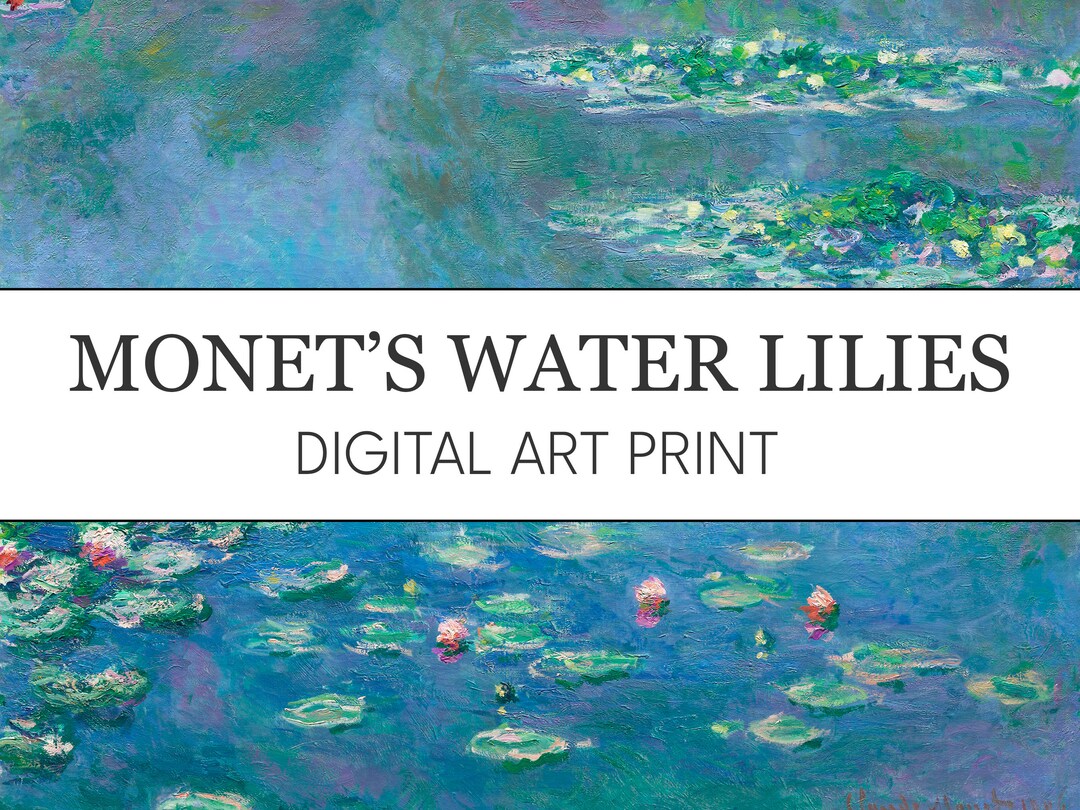 Monet Water Lilies Digital Art Print // High Res Digital Download ...