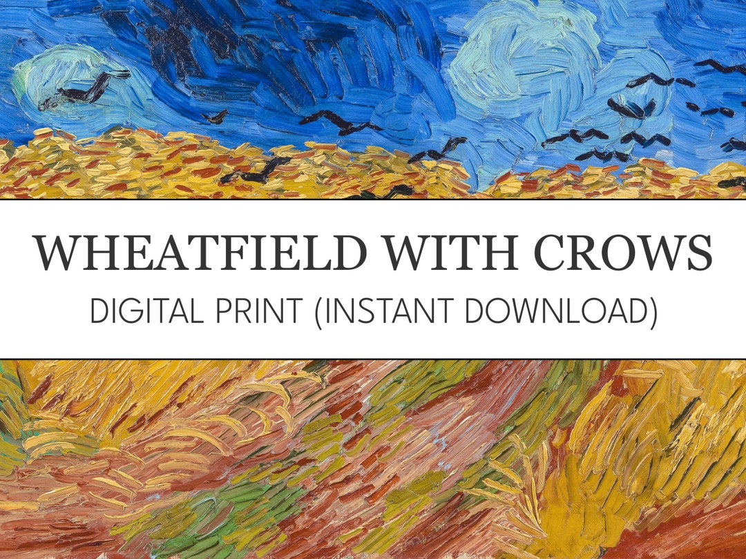 Wheatfield With Crows Digital Print // Vincent Van Gogh Landscape ...