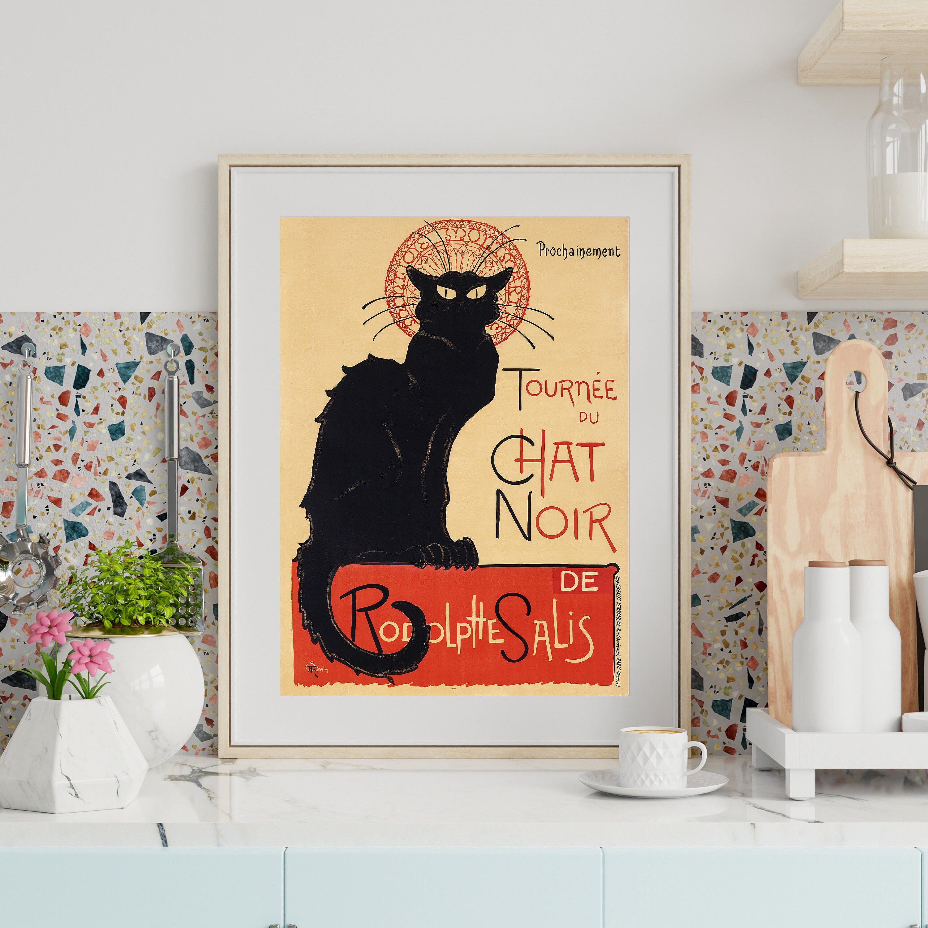 Le Chat Noir Art Nouveau Poster: Black Cat Print (digital Download) - Etsy