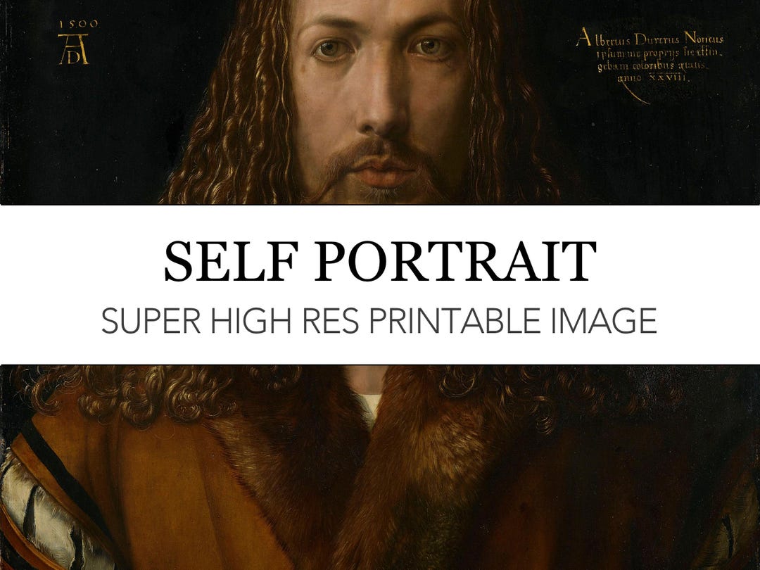 Self Portrait at 28 Printable Digital Print // Albrecht Durer Northern ...