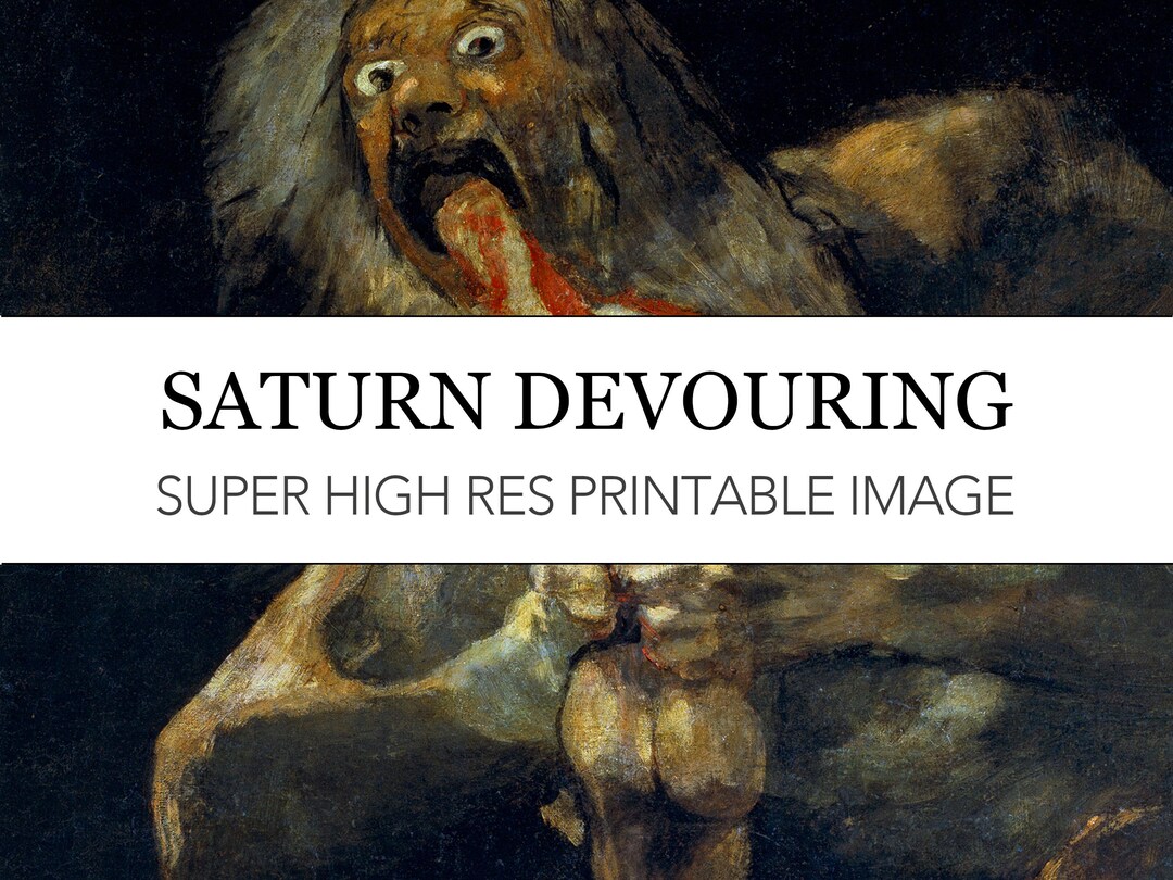 Goya's Saturn Devouring Son Print: Gothic Horror Wall Art (digital ...