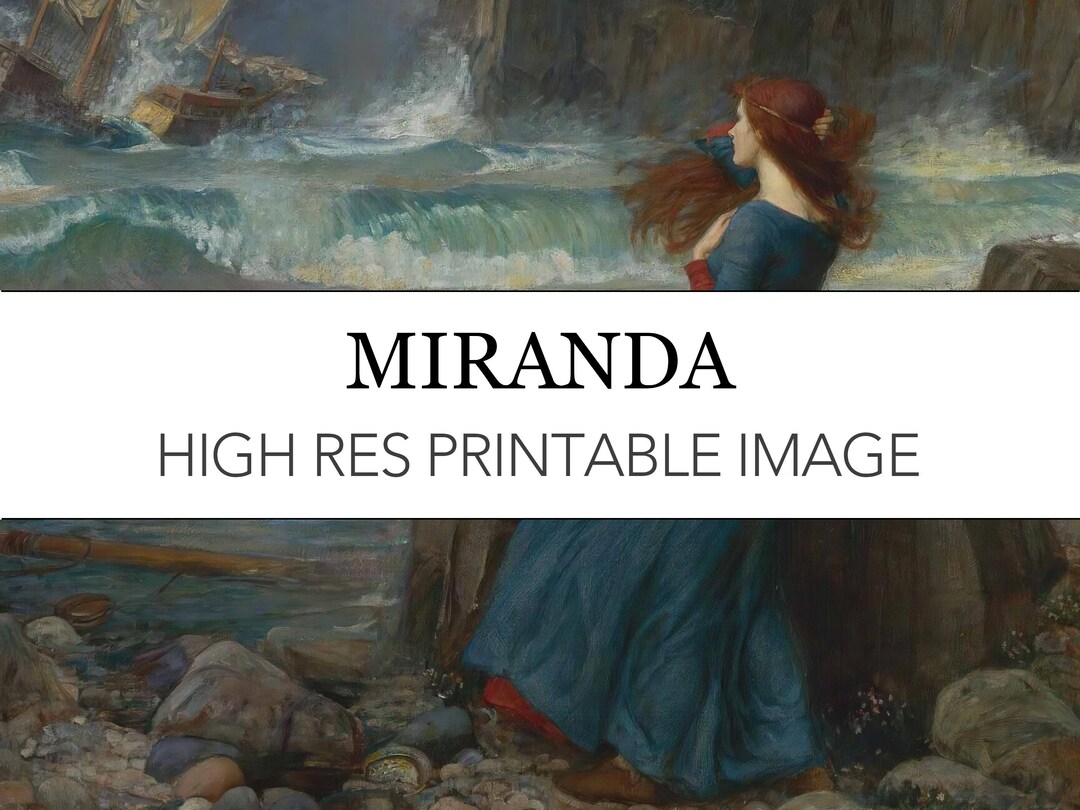 Miranda the Tempest Printable Digital Print // John William Waterhouse ...