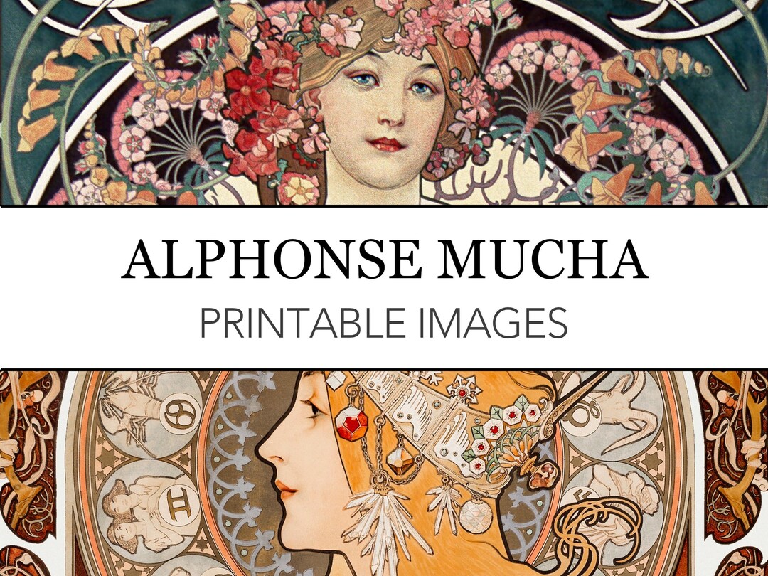 Alphonse Mucha Art Nouveau Image Bundle (digital Download) - Etsy