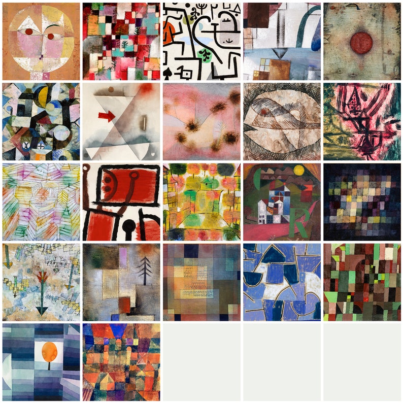 Paul Klee 22 Printable Images Bundle // High Res Wall Decor // - Etsy
