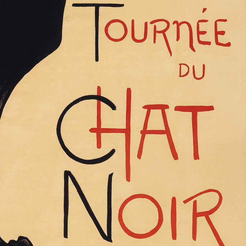 Le Chat Noir Printable Black Cat High Res Image // Le Chat - Etsy