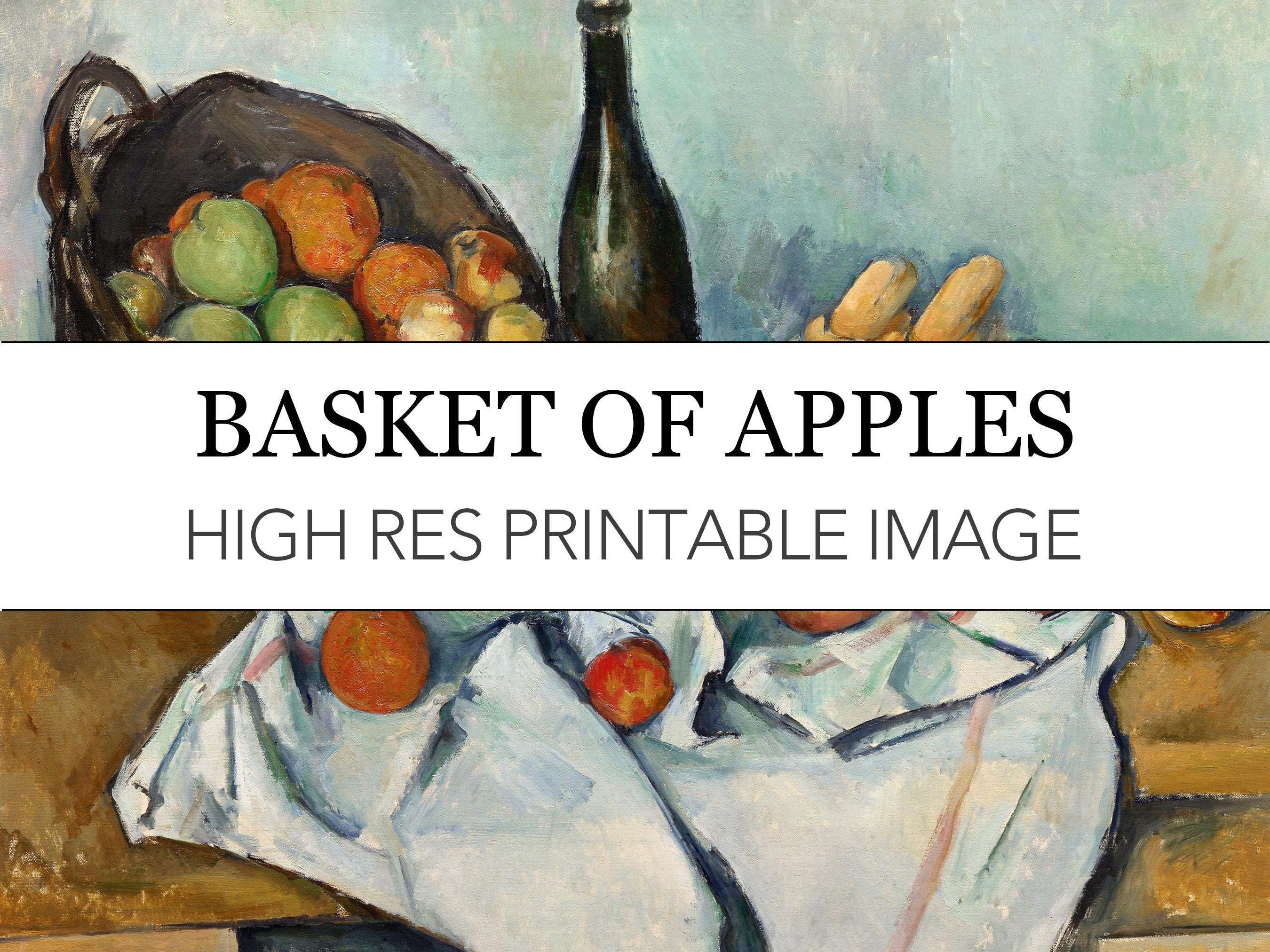 Cezanne Basket of Apples Print: Impressionism Still Life (digital ...