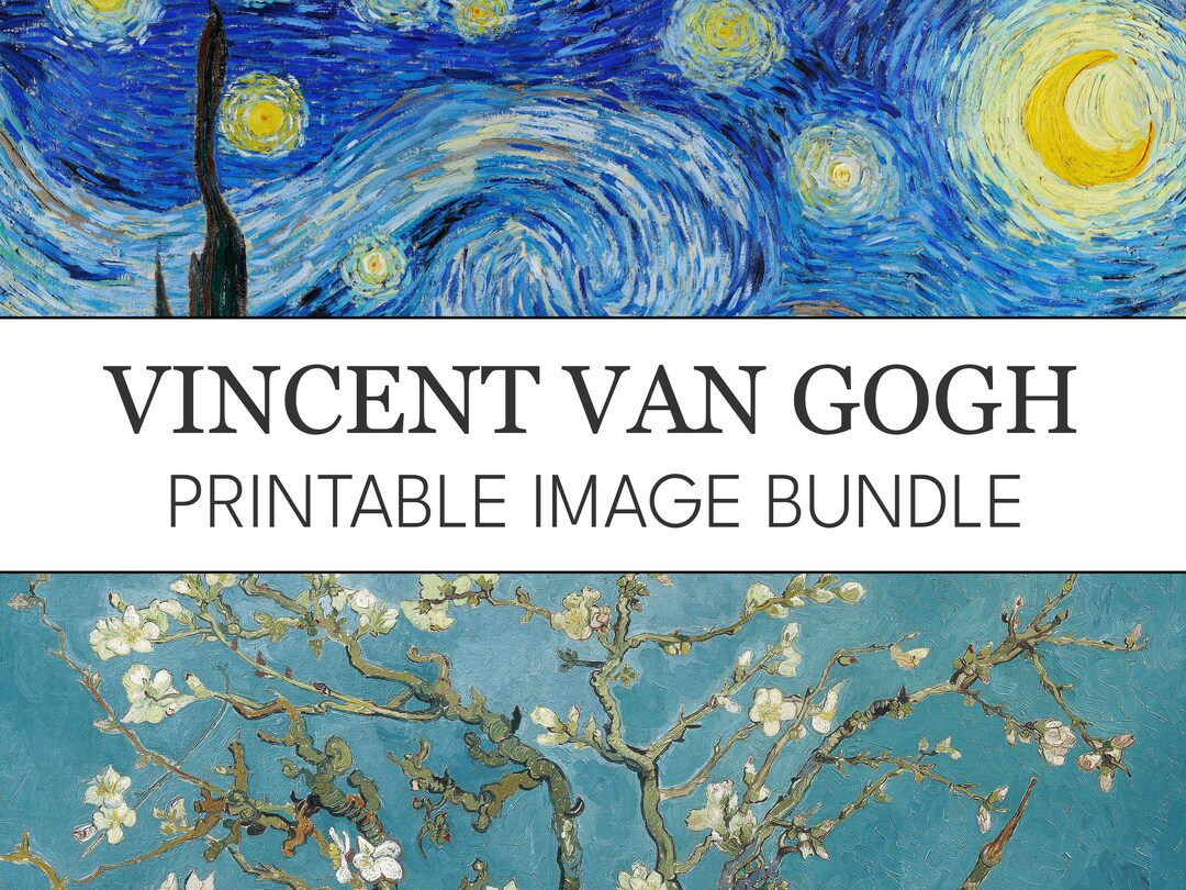 Van Gogh 25 Printable Images Bundle // Vincent Van Gogh Instant ...