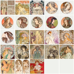 Alphonse Mucha 23 High Res Image Bundle // Printable Wall Art ...