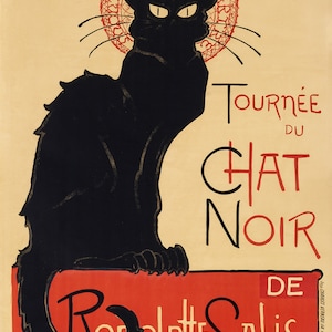 Le Chat Noir Printable Black Cat High Res Image // Le Chat - Etsy