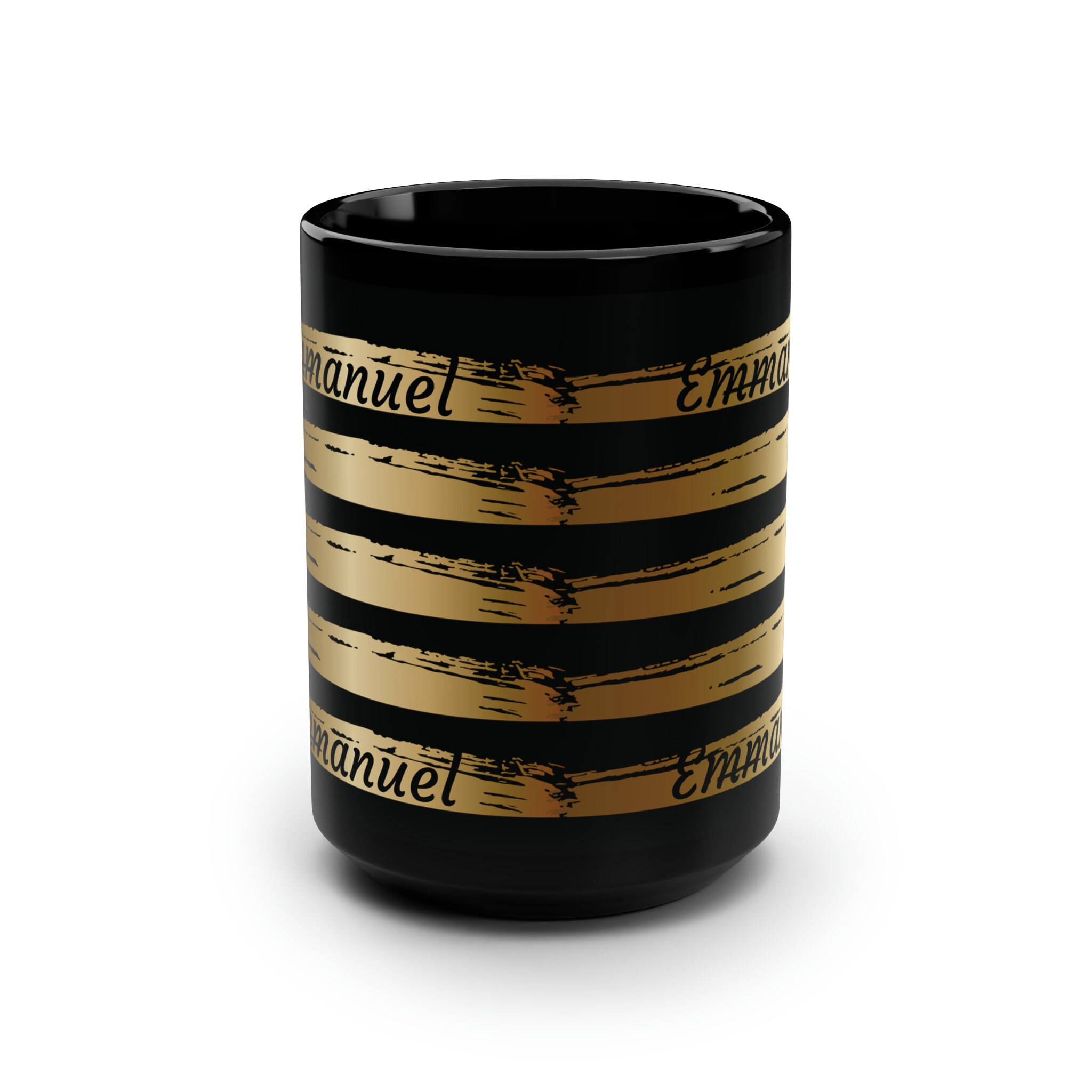 Personalized Gold and Black Latte Gift Coffee Mug Elegant Gold Coffee ...