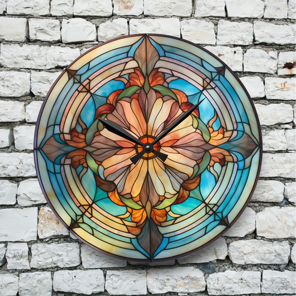 Stained Glass Clock - Etsy
