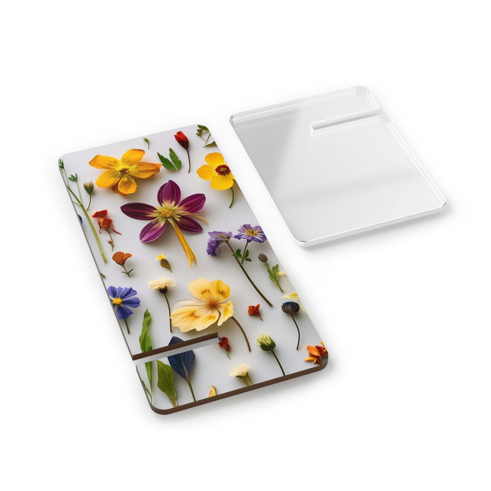 Pressed Flowers iPhone Stand Phone Dock iPhone Holder, Office Decor ...