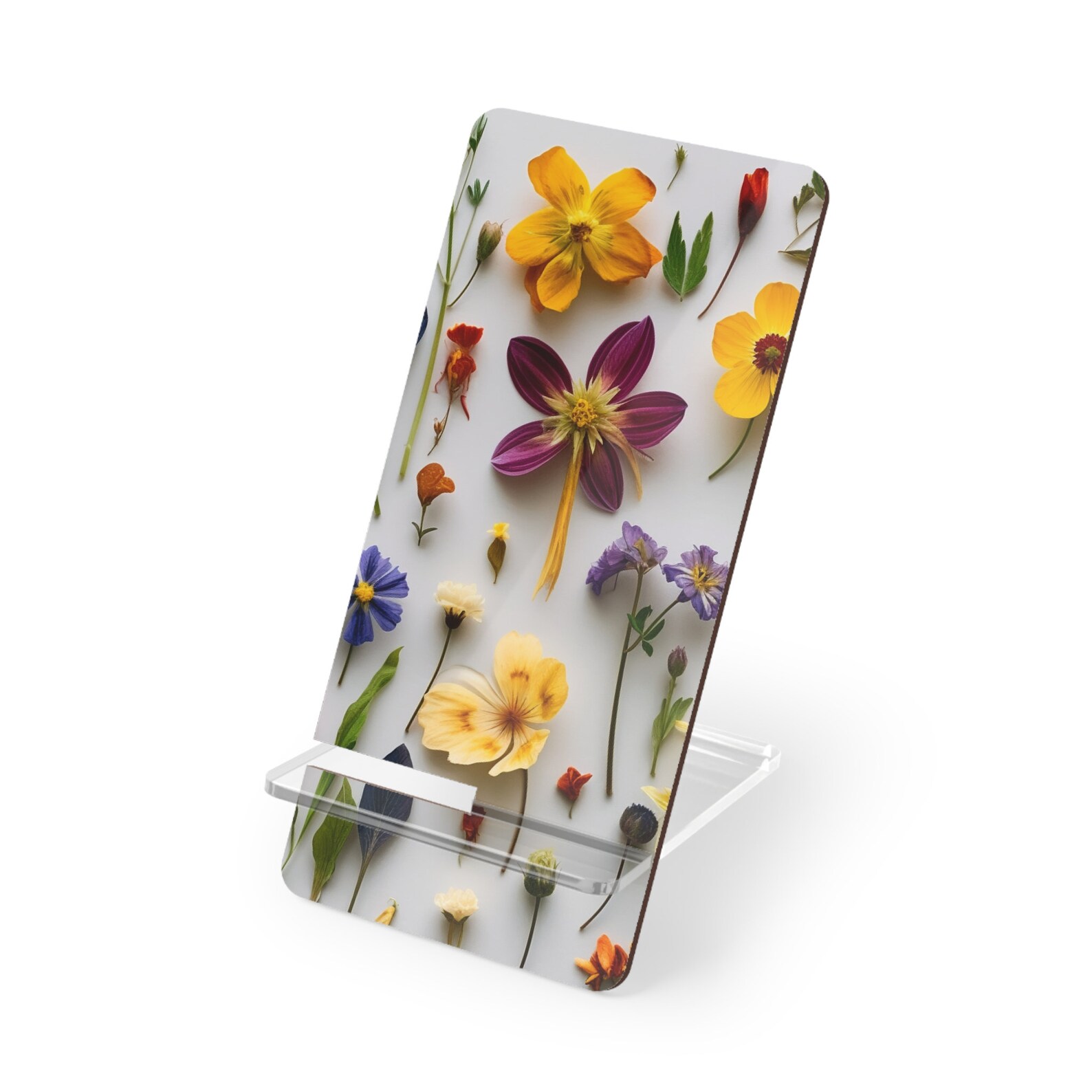Pressed Flowers iPhone Stand Phone Dock iPhone Holder, Office Decor ...