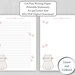 Cute Kawaii Kitty Cat Paws Writing Paper | Printable Stationary ...