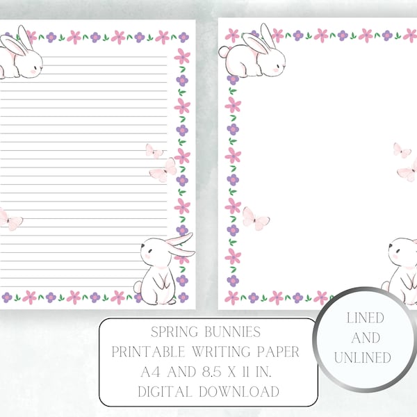 Printable Spring Writing Paper - Etsy