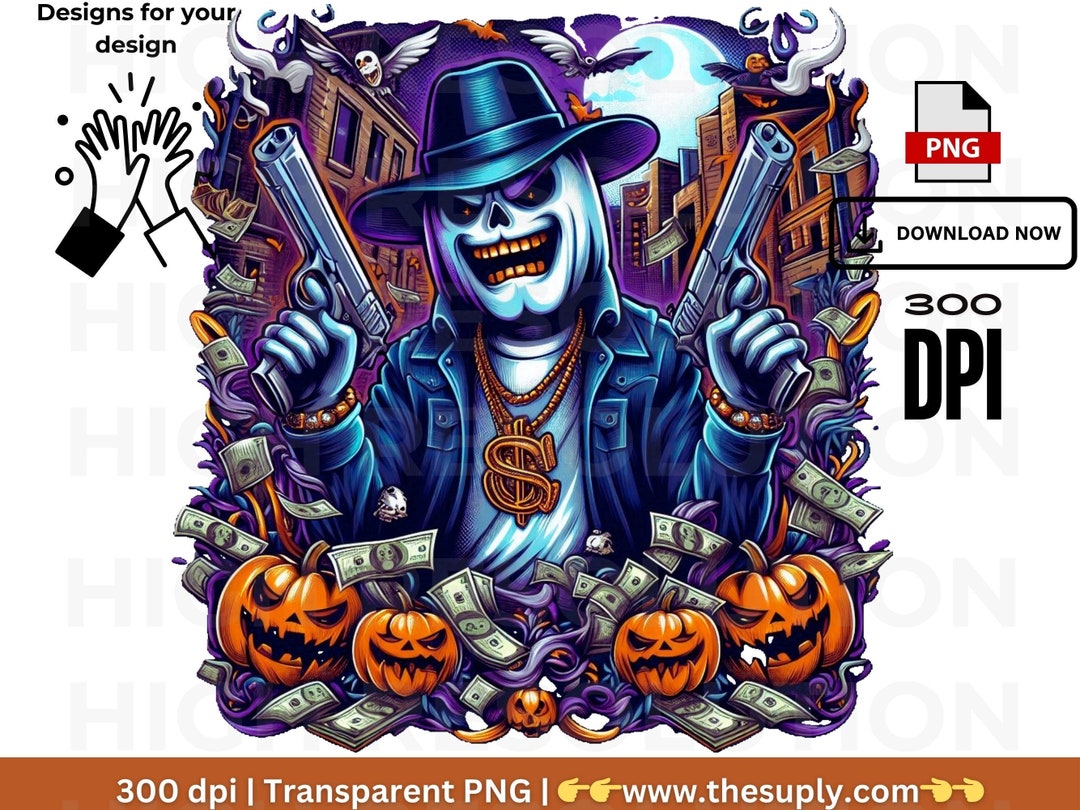 Halloween Ghost Png, Horrorcore, Gangster Halloween Graphic Tee ...
