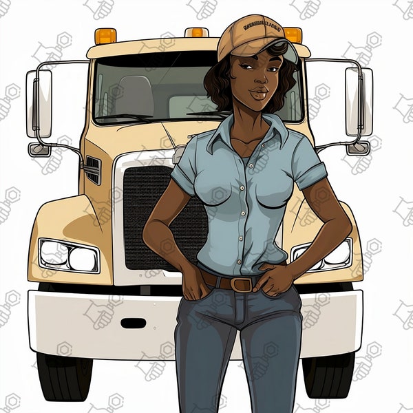 Female Trucker Logo - Etsy