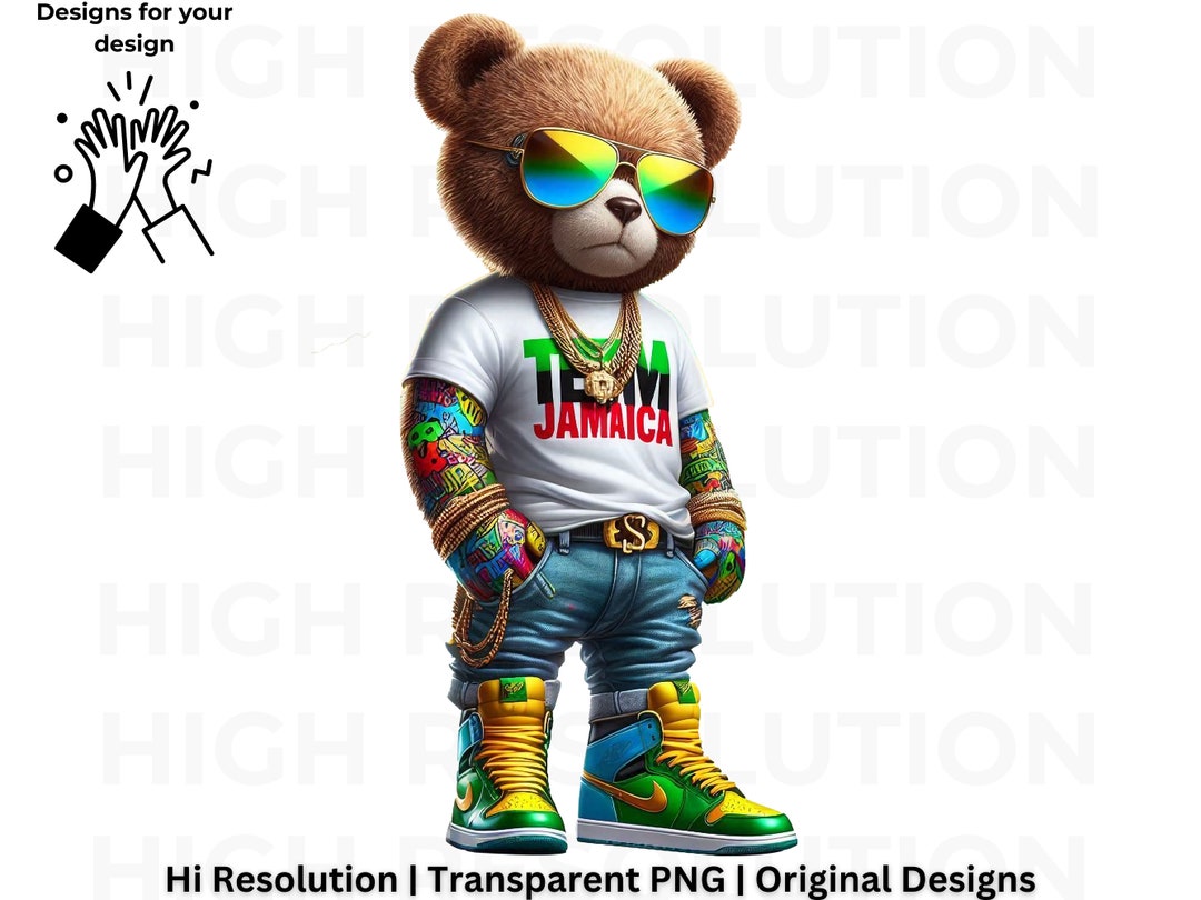 Team Jamaica Bear PNG, Jamaican Pride, Digital Download, Paris 2024 ...