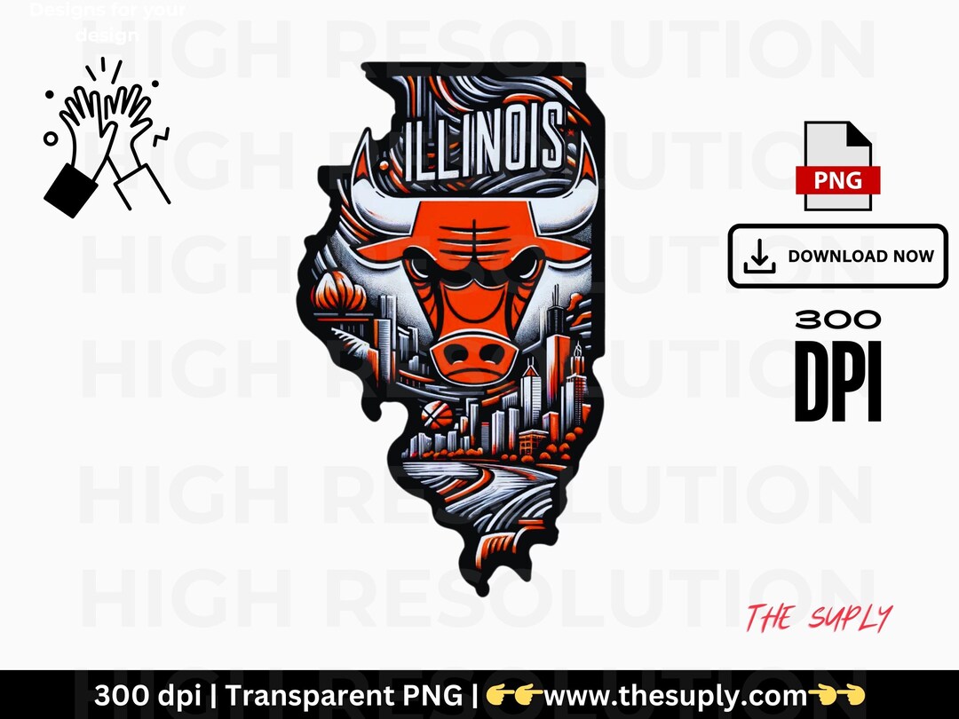 Chicago Basketball Png, Digital Art Design, Sports Design, Dtf, Digital ...