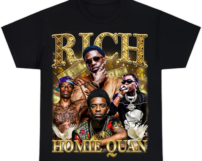 Graphic T-shirt Design, Rich Homie Quan, Rapper, Male Artist PNG RIP - Etsy